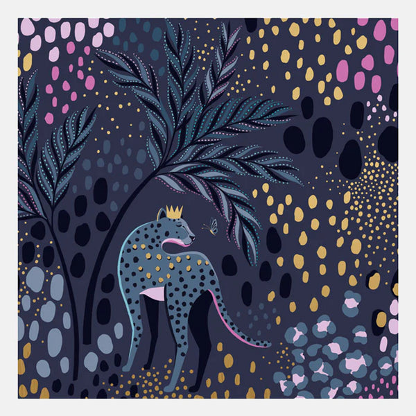 Sara Miller Midnight Leopard Card – The Lovely Room